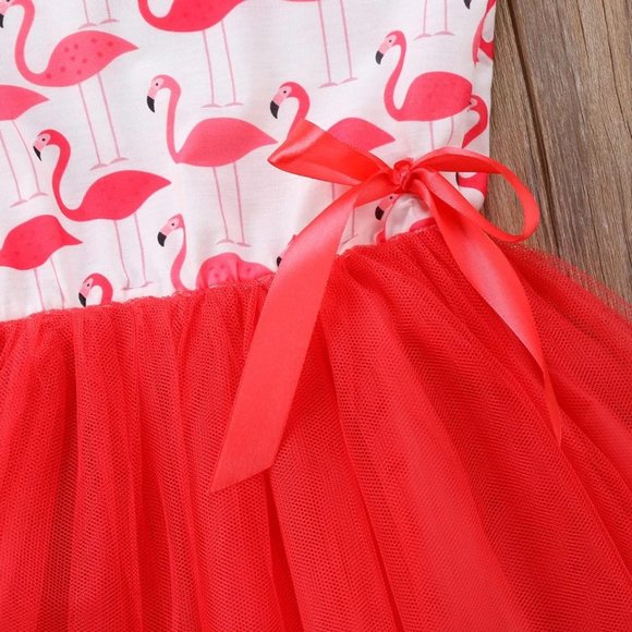Dresses | New Girls Pink Flamingo Print Tutu Dress | Poshmark